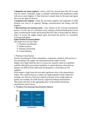 Sourcing Portfolio Analysis | PDF