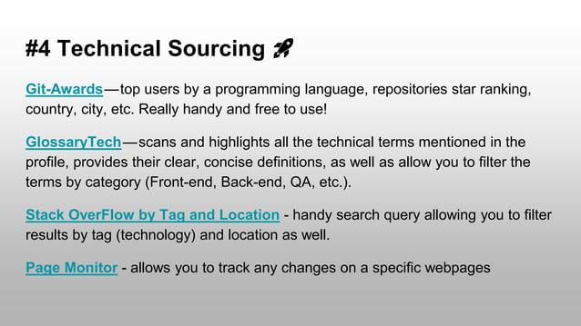 Technical Sourcing Productivity #1 | PPT