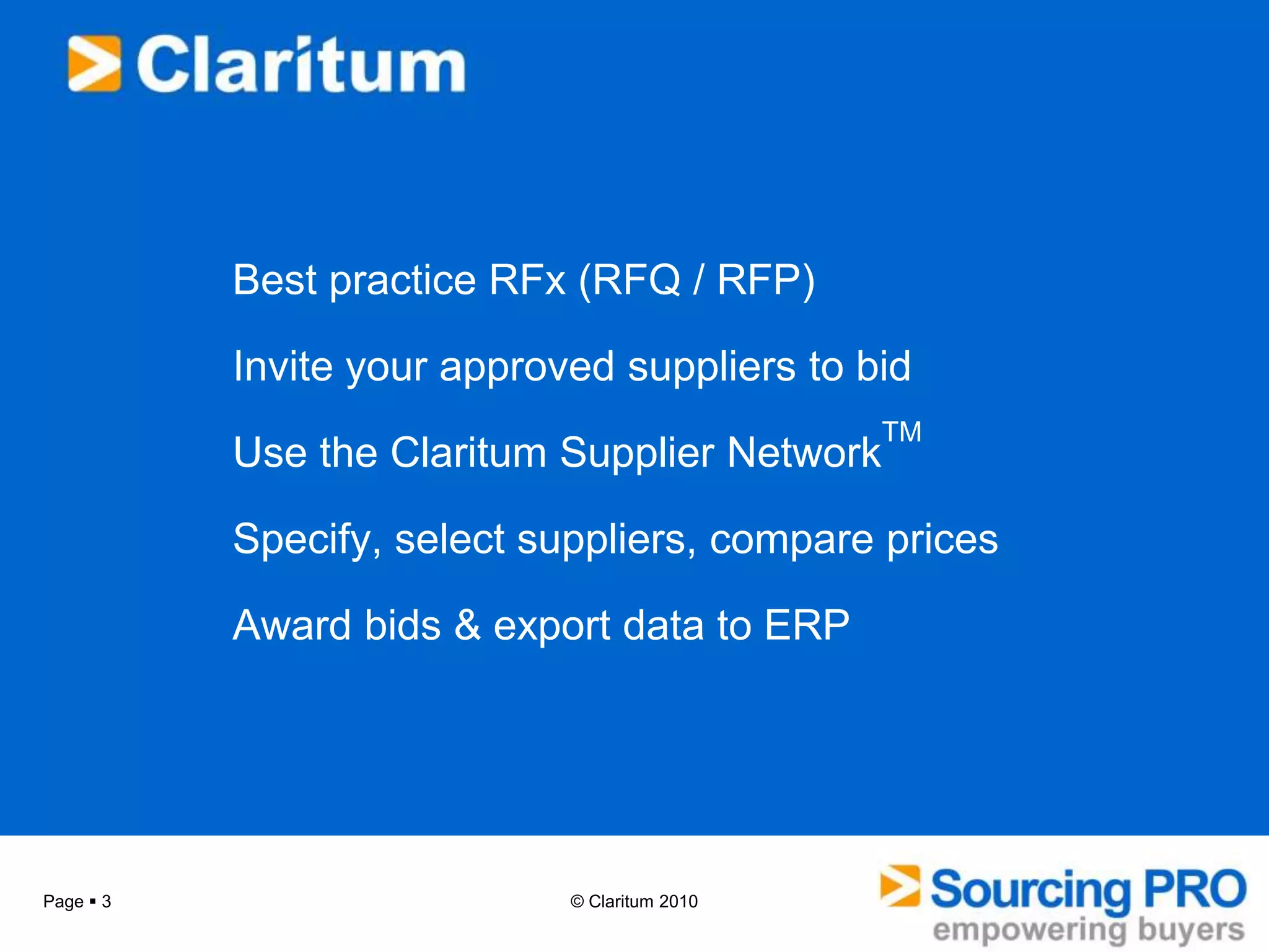 Sourcing PRO Overview | PPT