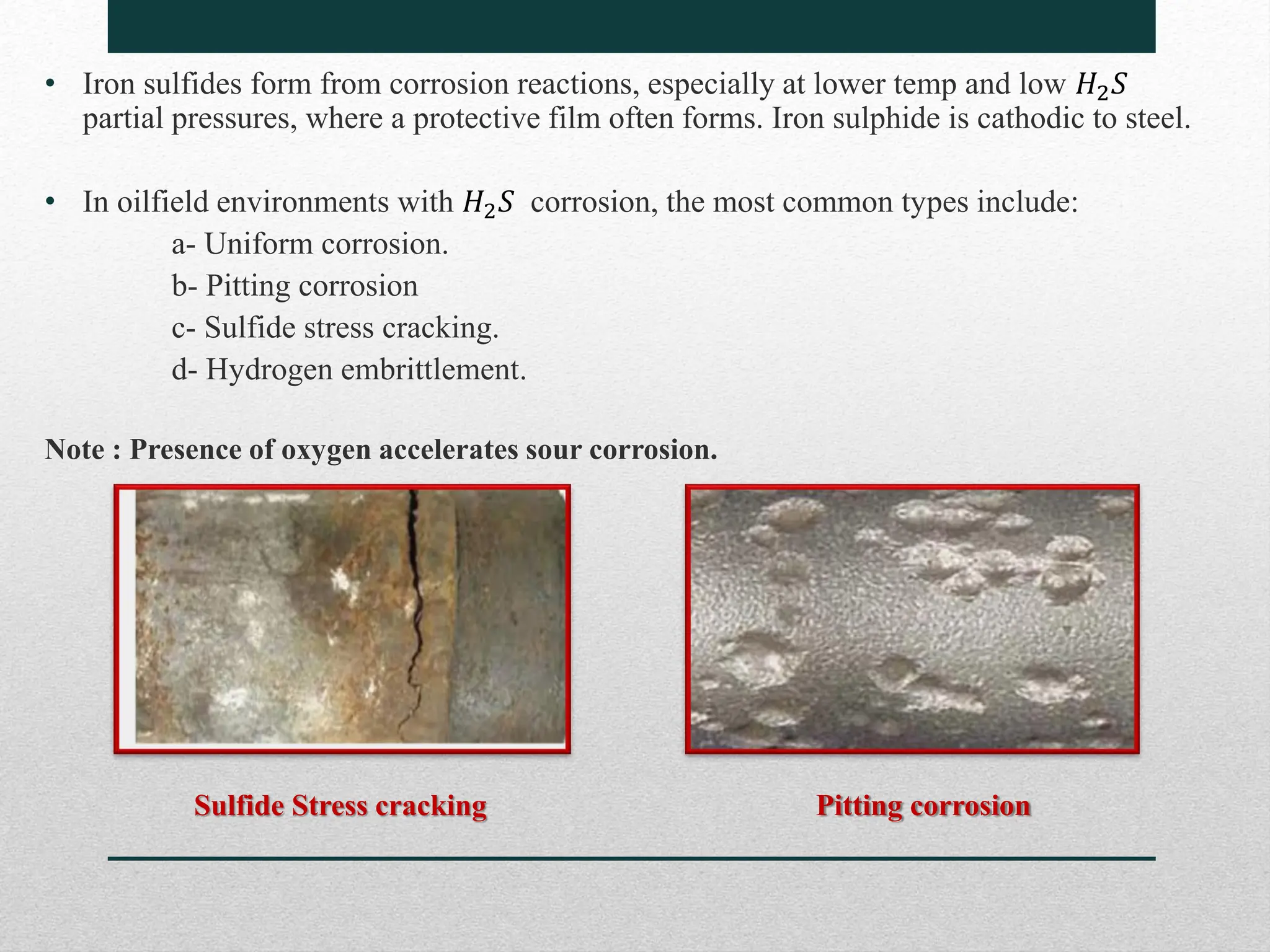 Sour corrosion Sour corrosion Sour corrosion | PPT