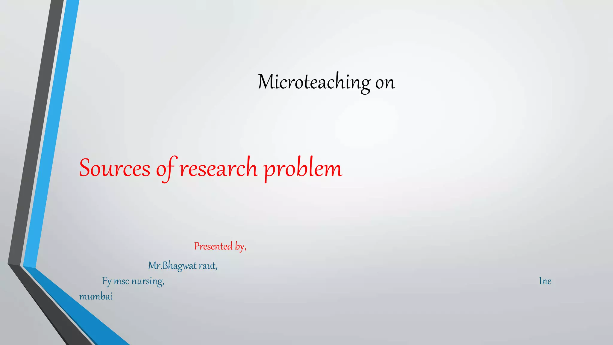 Sources of research problem | PPTX