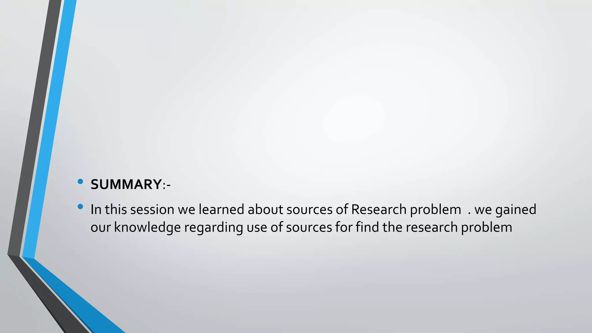 Sources of research problem | PPTX