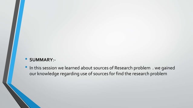 Sources of research problem | PPTX