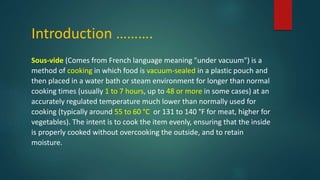 Sous vide technology | PPTX
