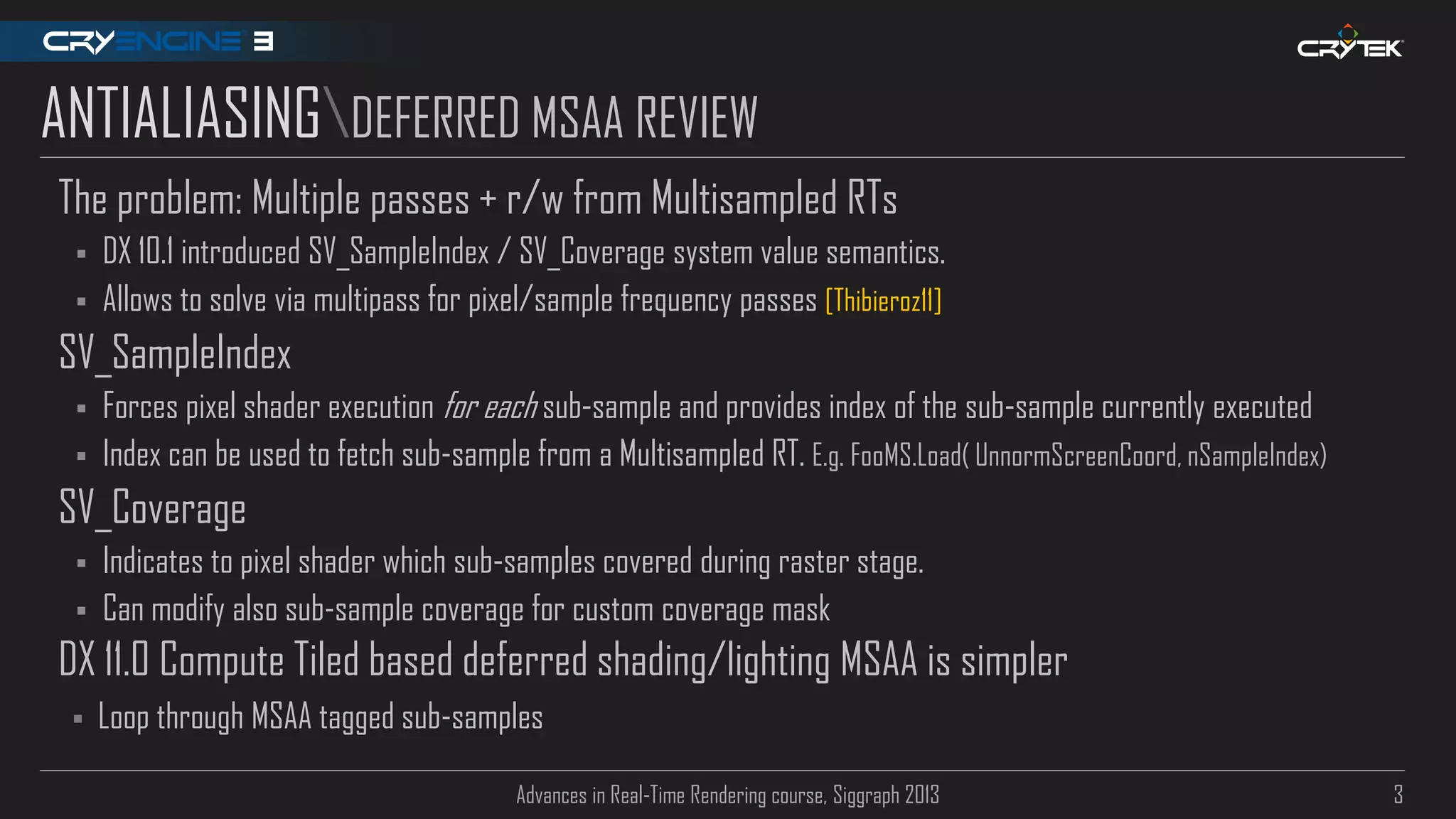 Graphics Gems from CryENGINE 3 (Siggraph 2013) | PDF