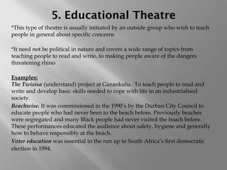 South African Theatre an Introduction. Overview | PPTX