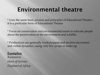 South African Theatre an Introduction. Overview | PPTX