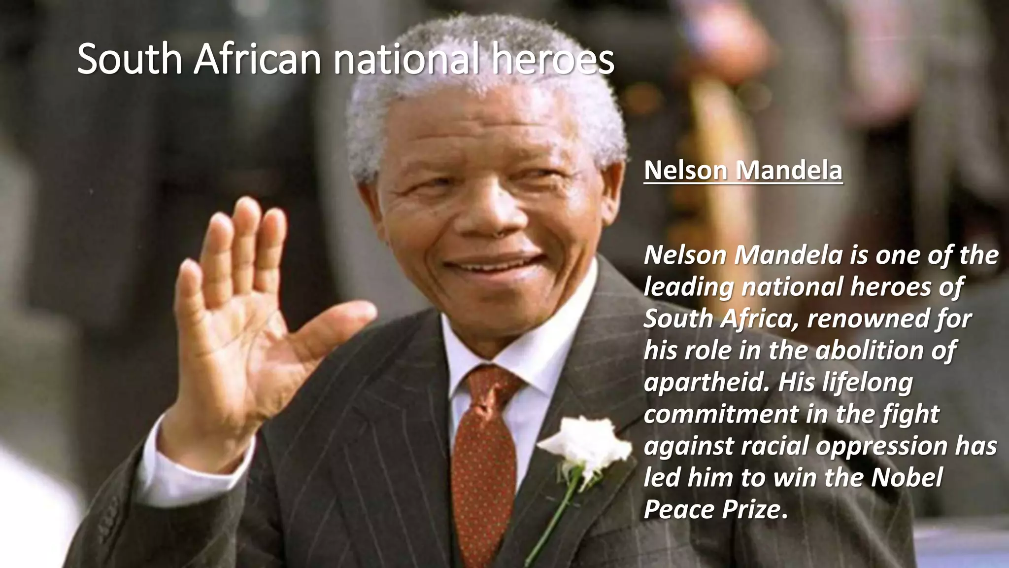 South Africa landmarks, culture, food and national heroes | PPTX