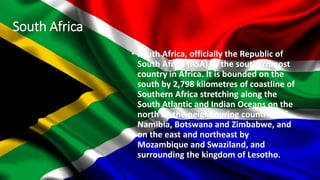 South Africa landmarks, culture, food and national heroes | PPTX
