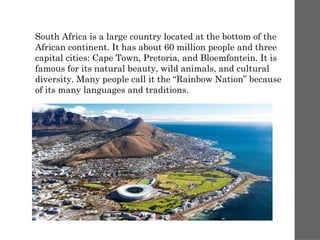The history of South Africa for beginners and students | PPTX