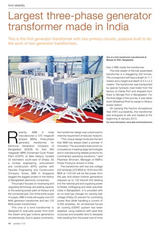 ABB Contact 1/13 South Africa- Grid Reliability | PDF