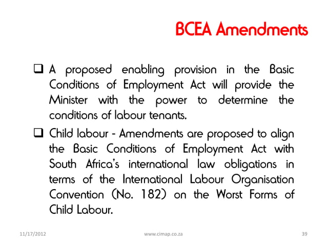 South African Labour Law Amendments 2012 | PDF | Law