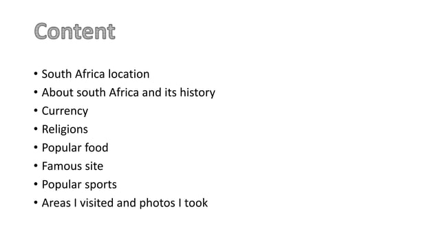 South africa presentation | PPT