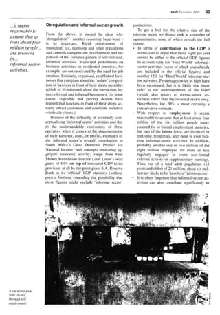 South africa's growing informal sector | PDF