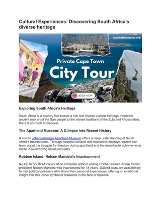 Discovering South Africa's Hidden Gems: A Travel Guide | PDF