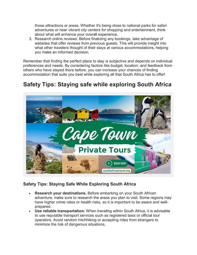 Discovering South Africa's Hidden Gems: A Travel Guide | PDF