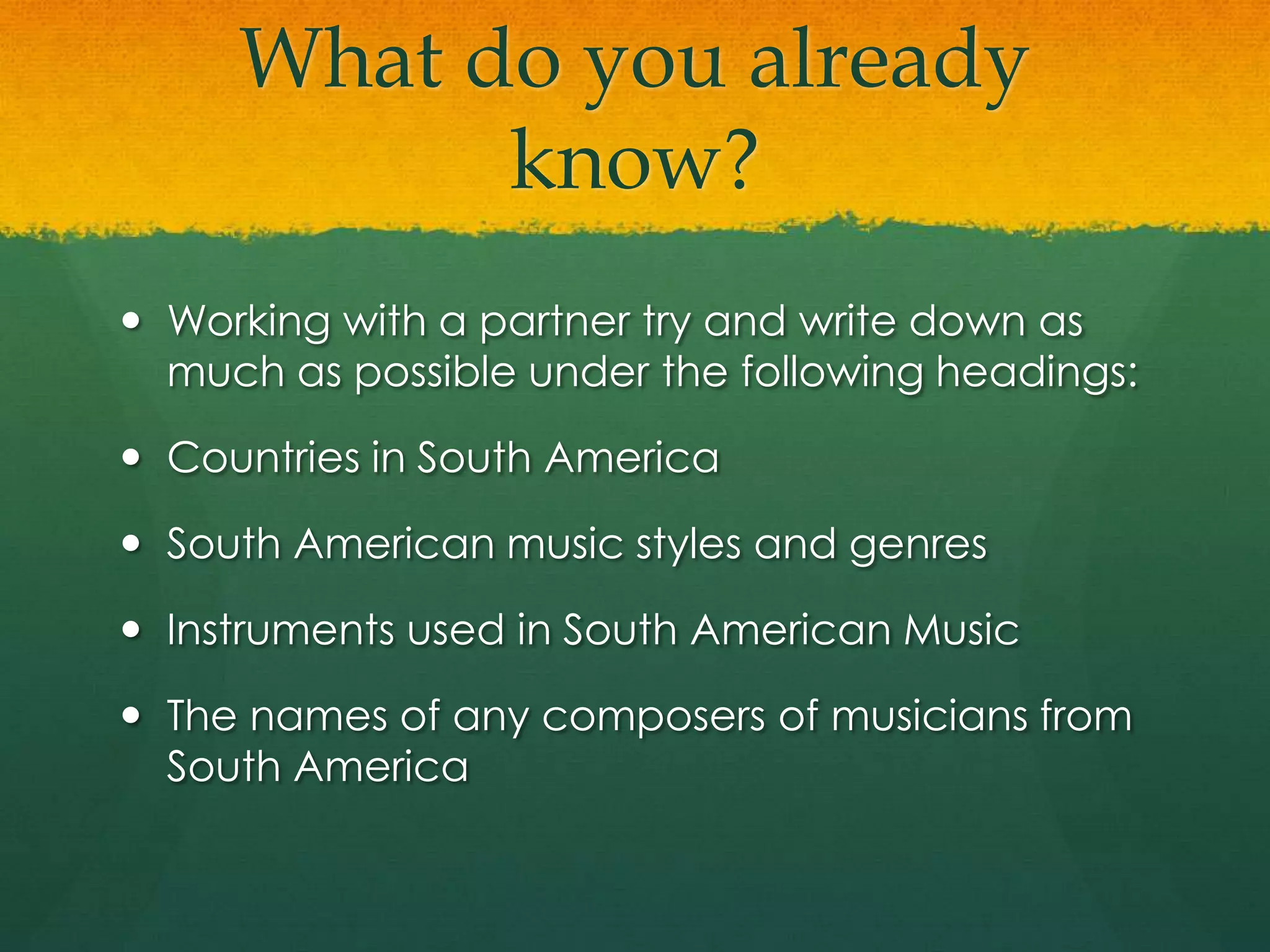 South american music | PPTX