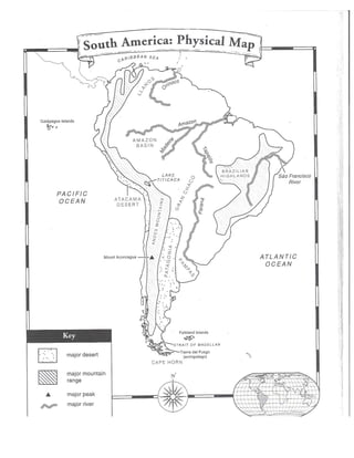 South america physical map | PDF