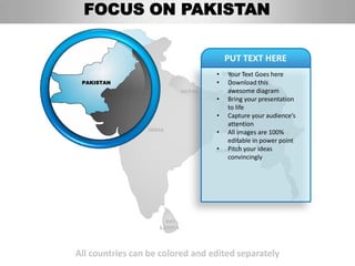 South asia editable continent map with countries | PPTX