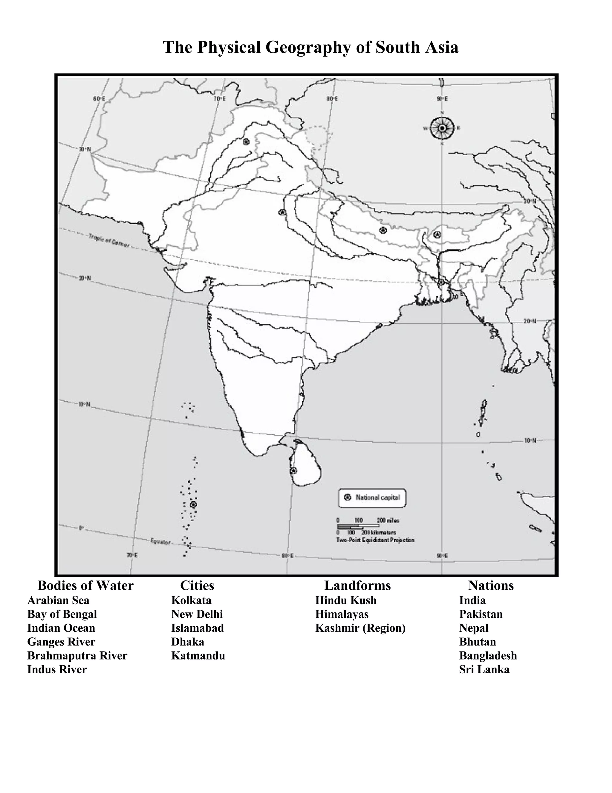 South Asia Map | DOC