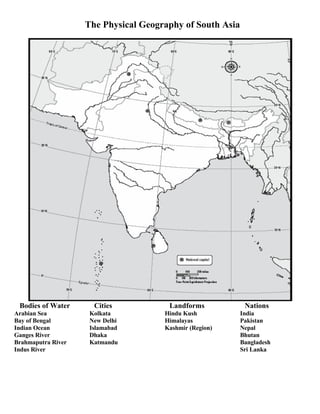 South Asia Map | DOC
