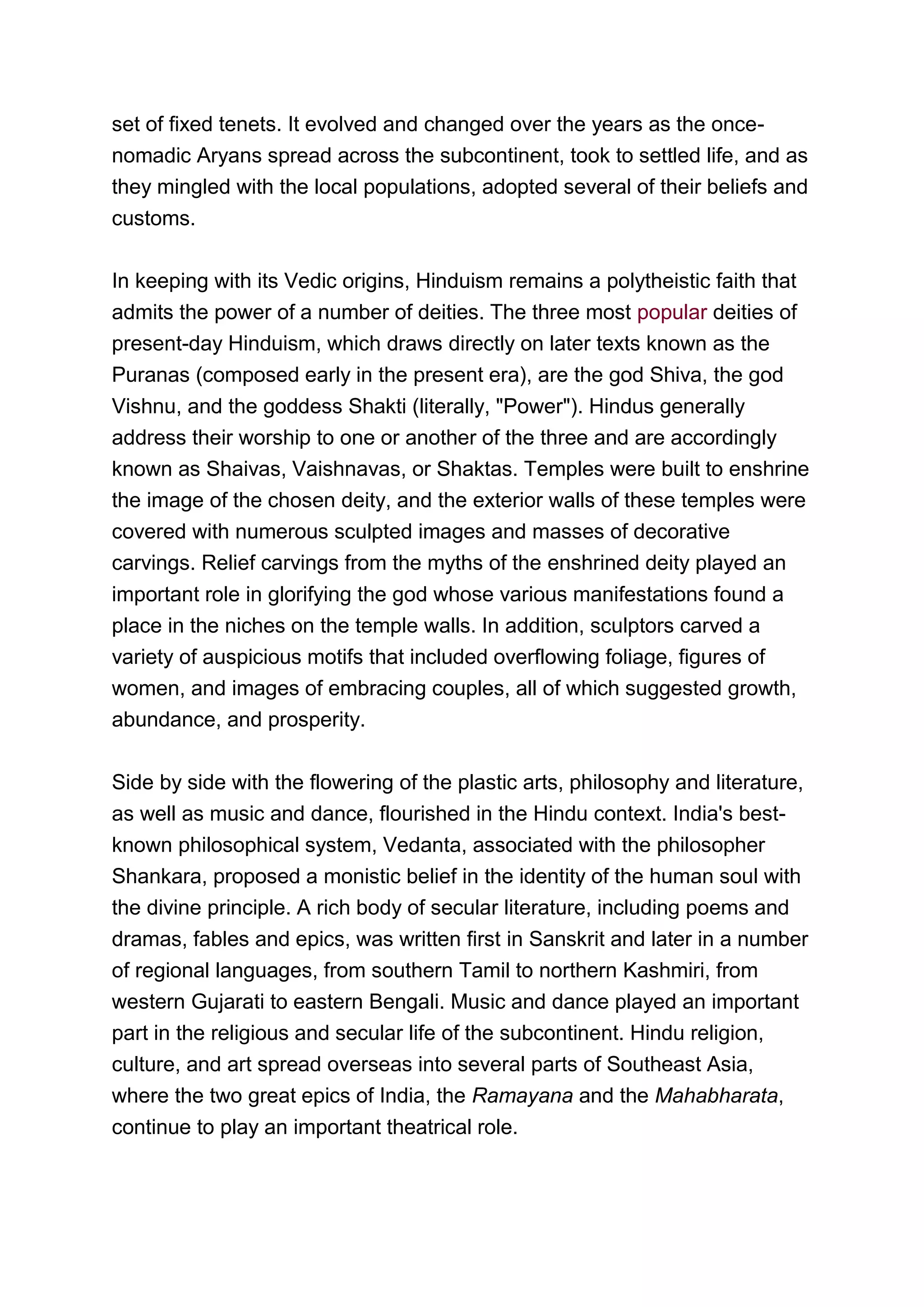 South asian art and culture | DOCX