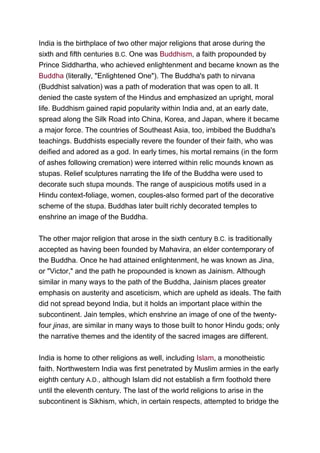 South asian art and culture | DOCX
