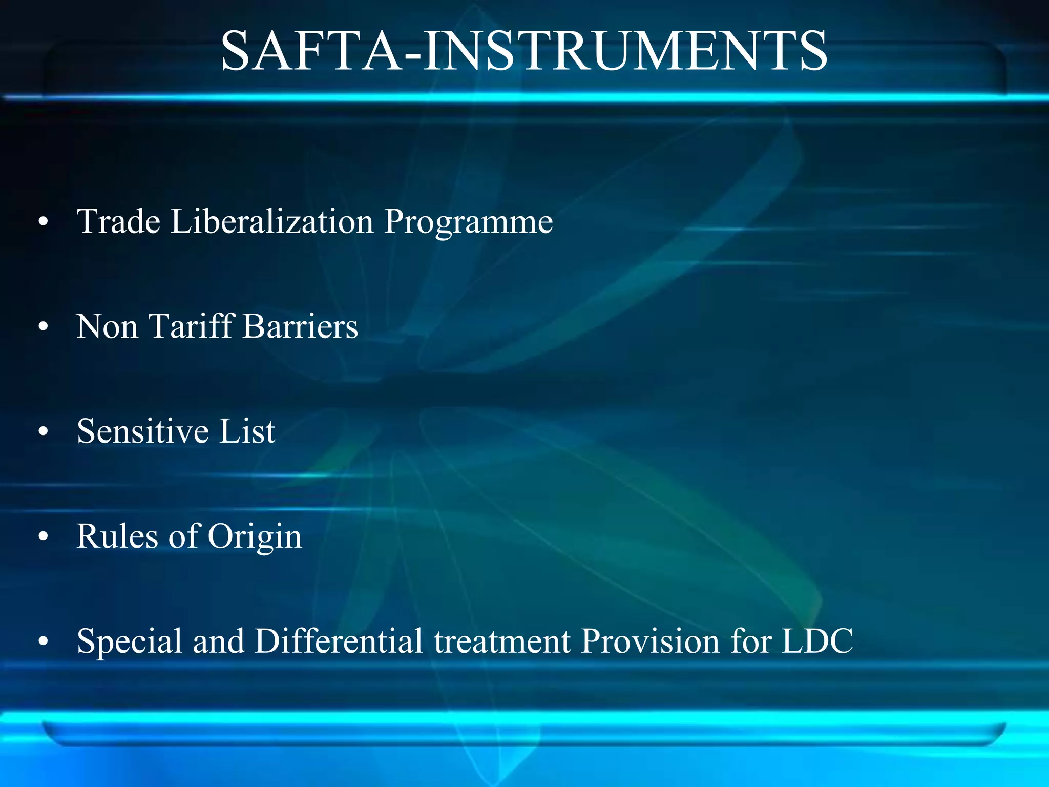 South asian free _trade_ area (safta) | PPTX