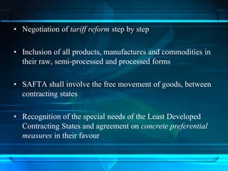 South asian free _trade_ area (safta) | PPTX