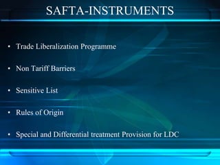 South asian free _trade_ area (safta) | PPTX