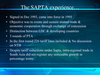 South asian free _trade_ area (safta) | PPTX