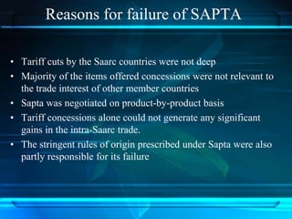 South asian free _trade_ area (safta) | PPTX