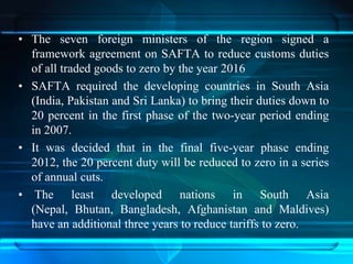 South asian free _trade_ area (safta) | PPTX