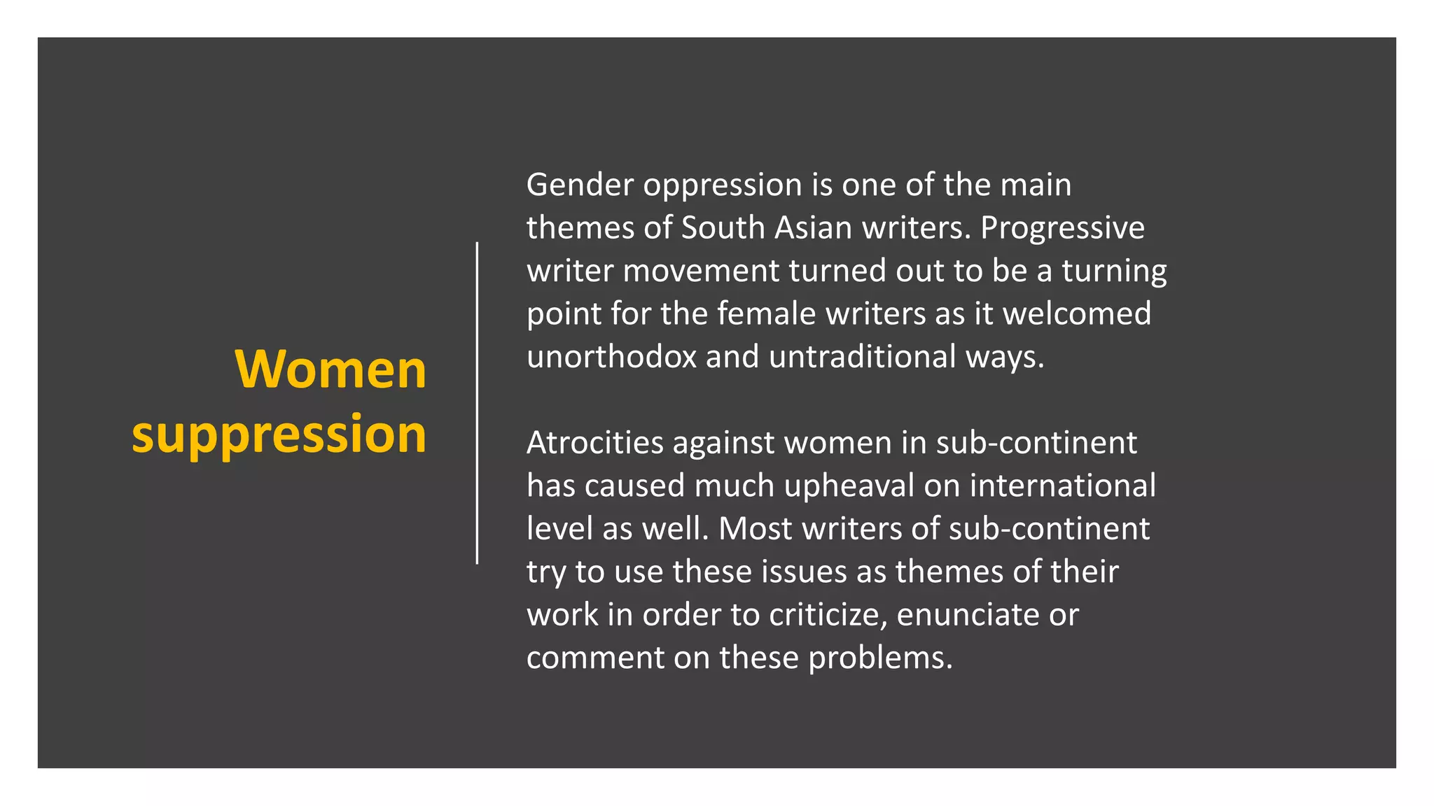 South asian literalture and its themes | PPTX