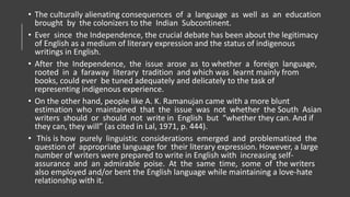 South asian literalture and its themes | PPTX