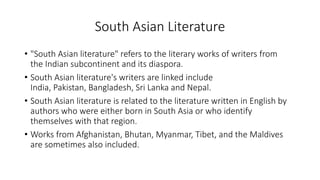 South asian literature | PPTX