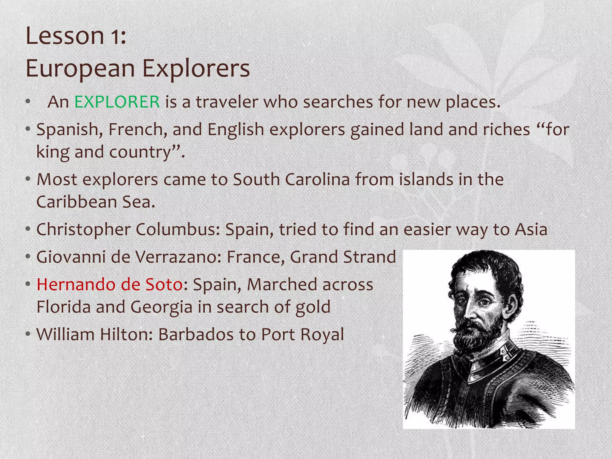 South carolina long ago | PPTX