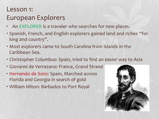 South carolina long ago | PPT