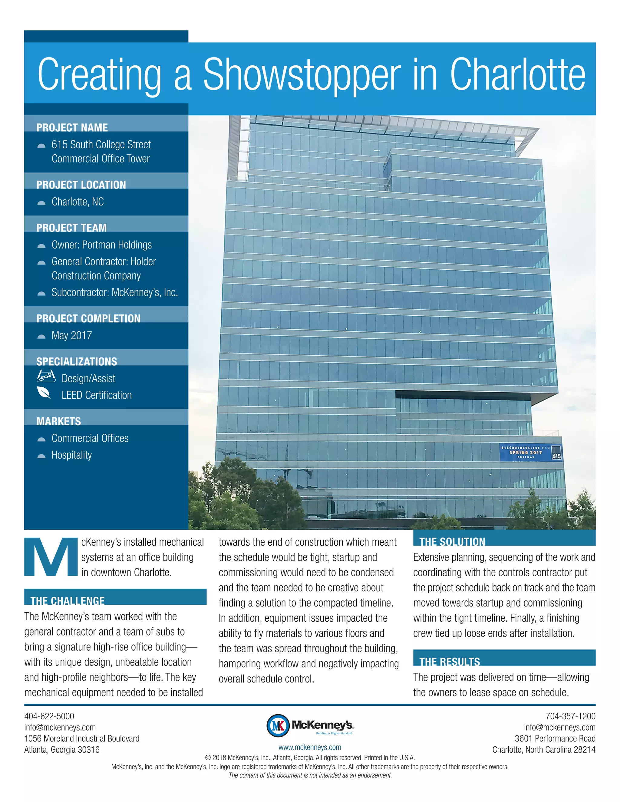 Creating a Showstopper in Charlotte - Mechanical Systems Installation | PDF