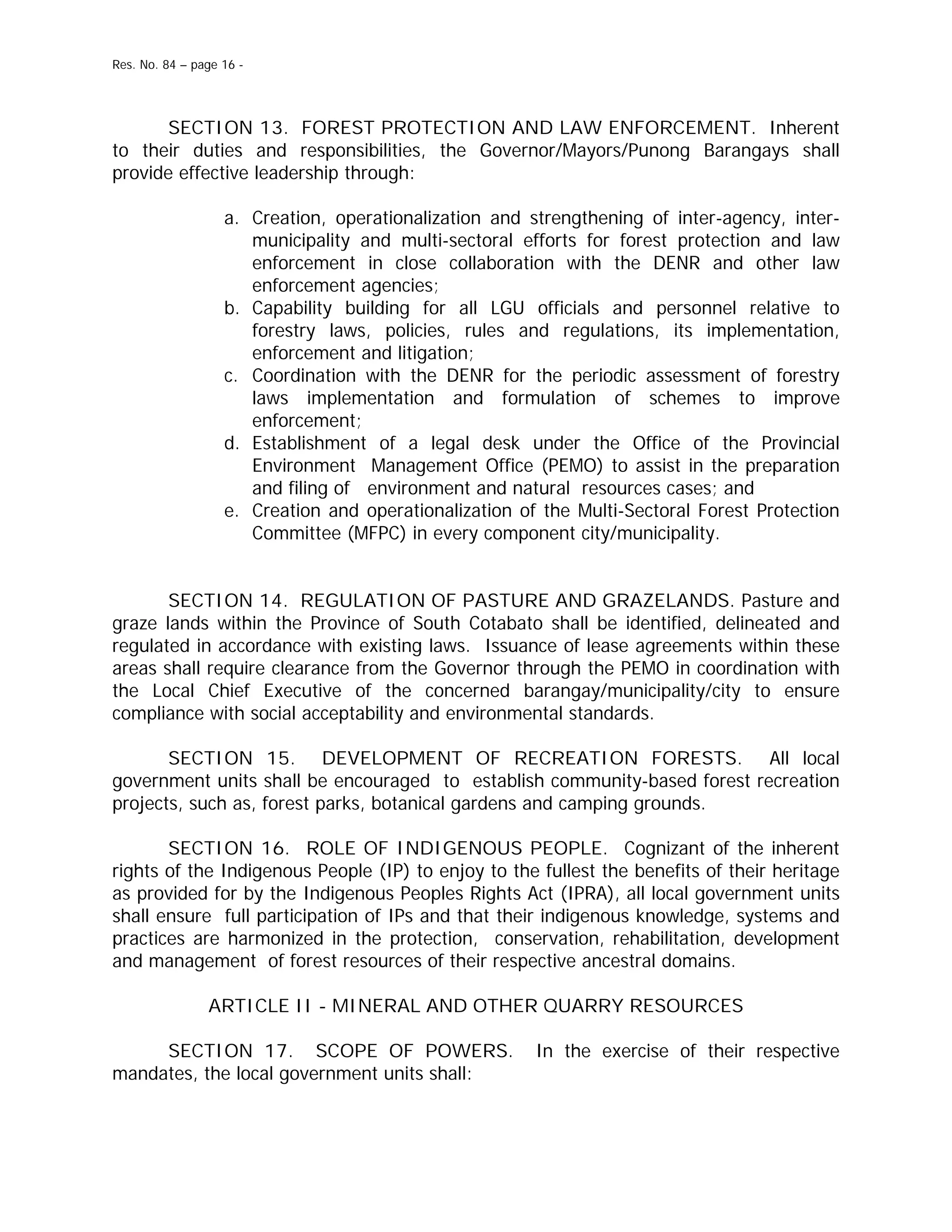 South Cotabato Environment Code | PDF