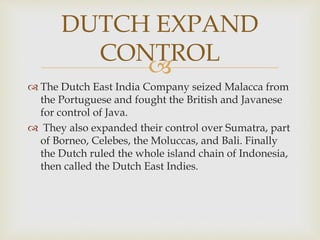 Dutch Imperialism In Southeast Asia