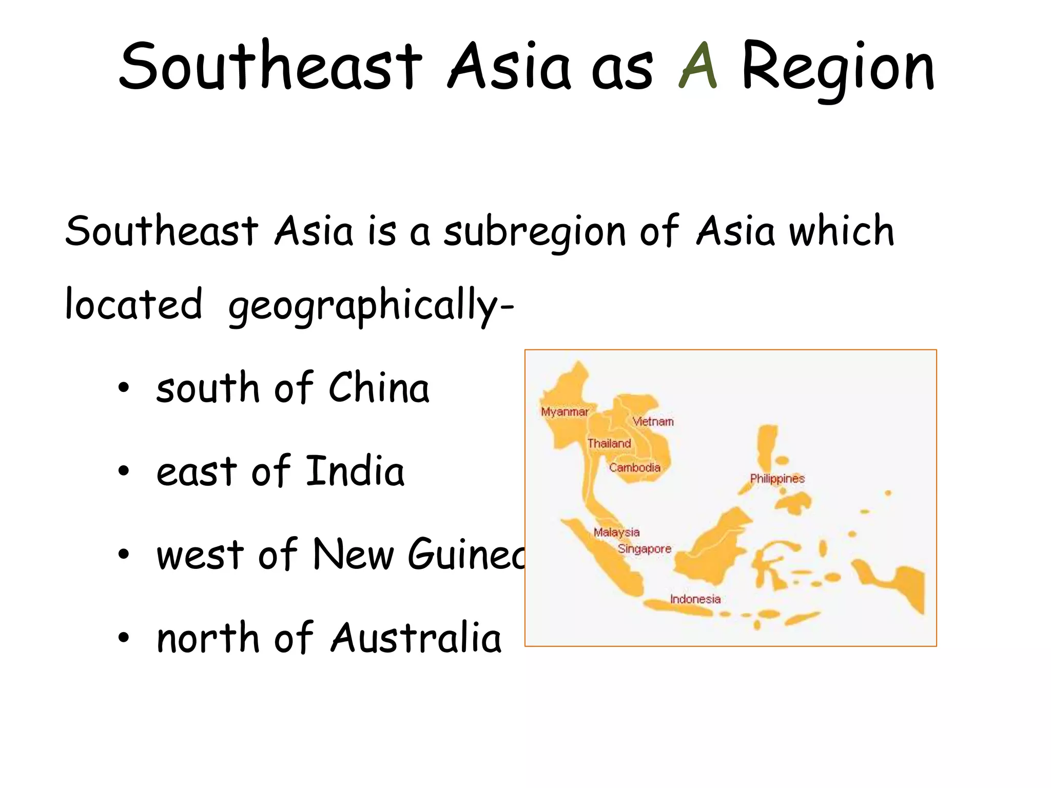 Southeast asia as a region | PPTX