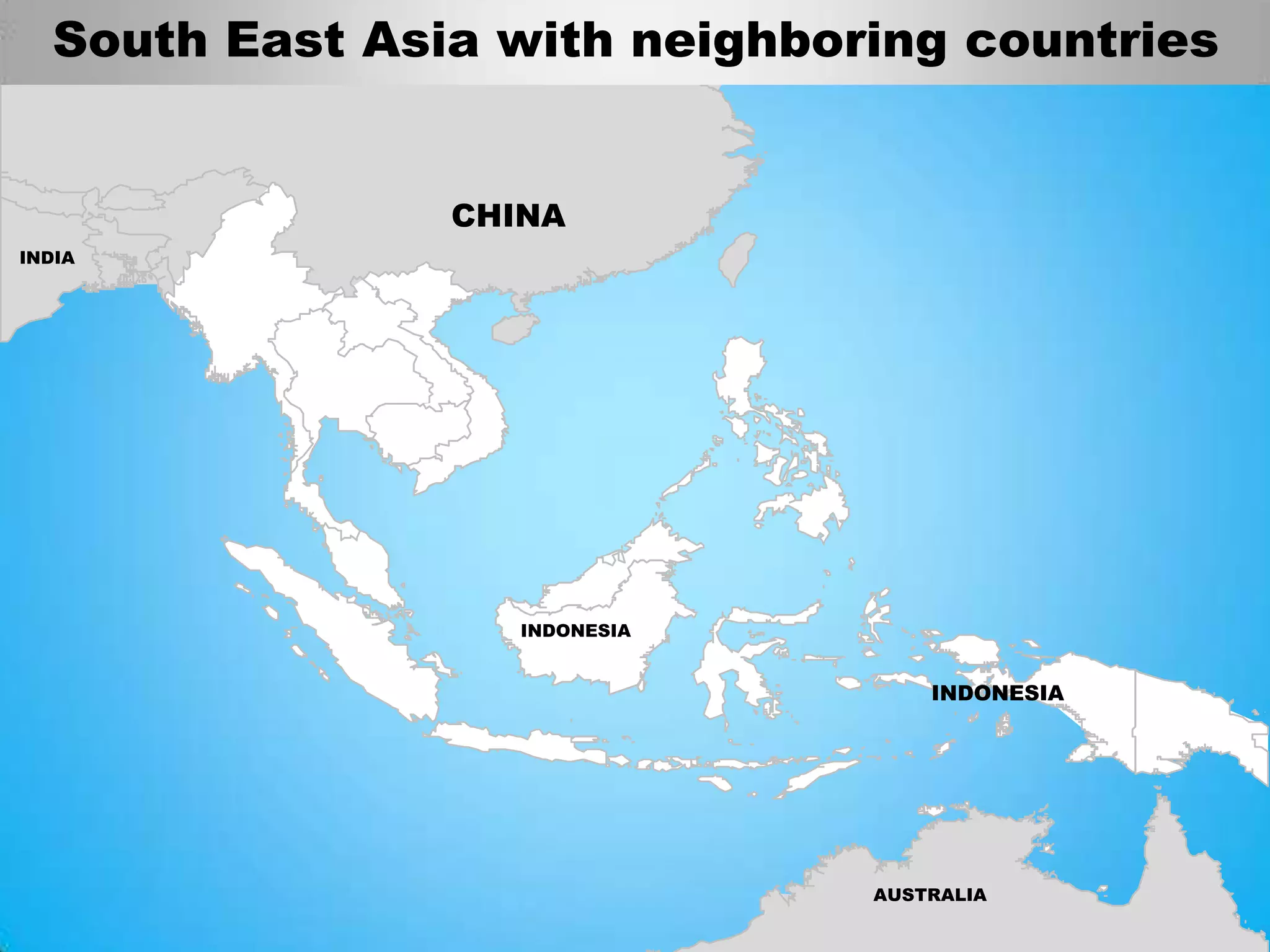 South east asia editable continent map with countries | PPTX