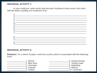 Music of Southeast Asia | PPTX