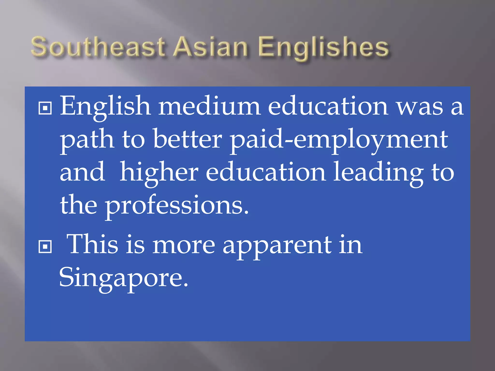Southeast asian englishes | PPTX