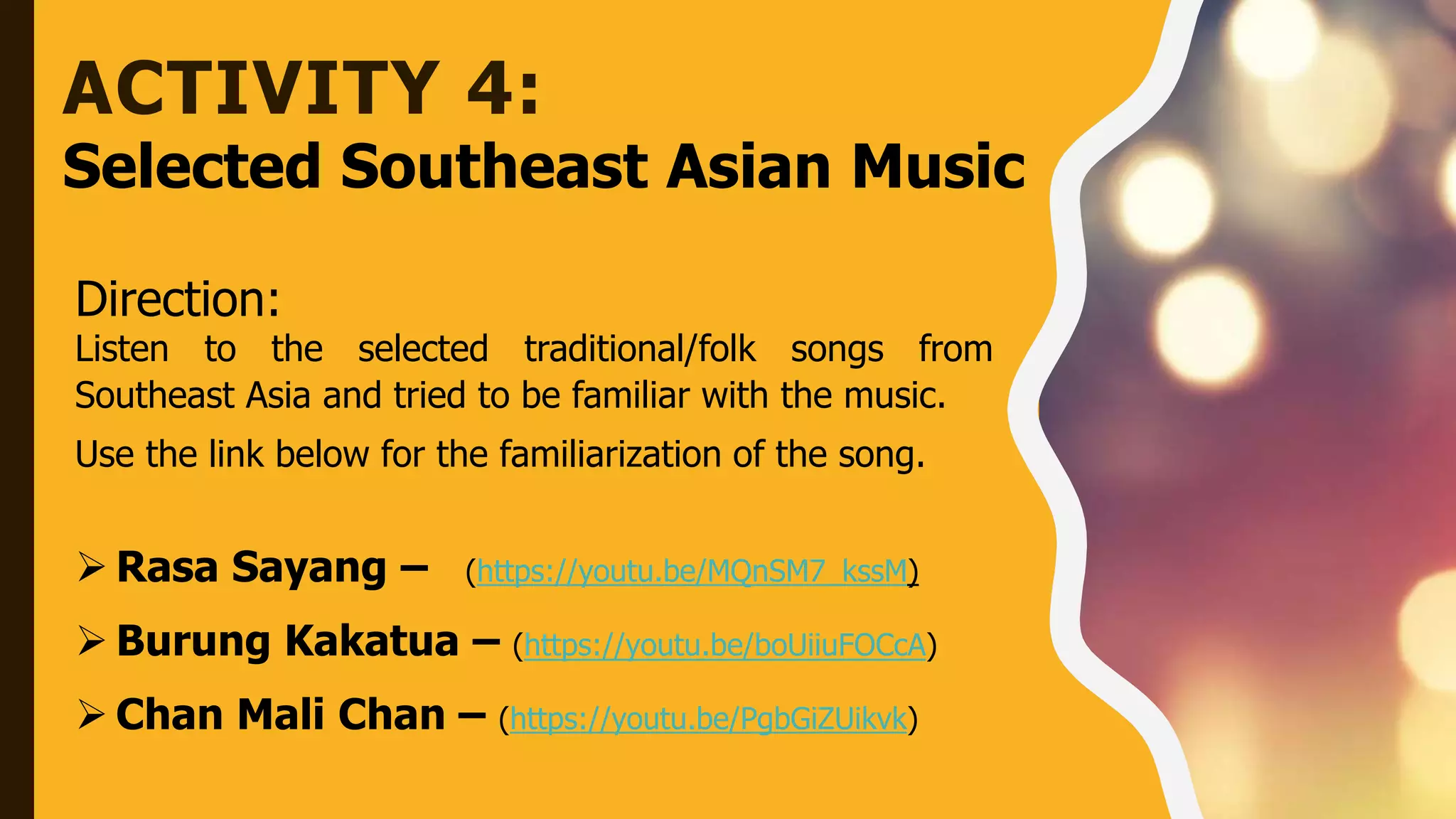 South East Asian Music | PPTX