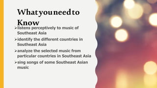 South East Asian Music | PPTX