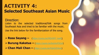 South East Asian Music | PPTX