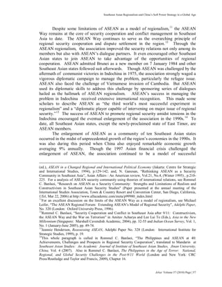 Southeast asian regionalism and china's soft power strategy | PDF