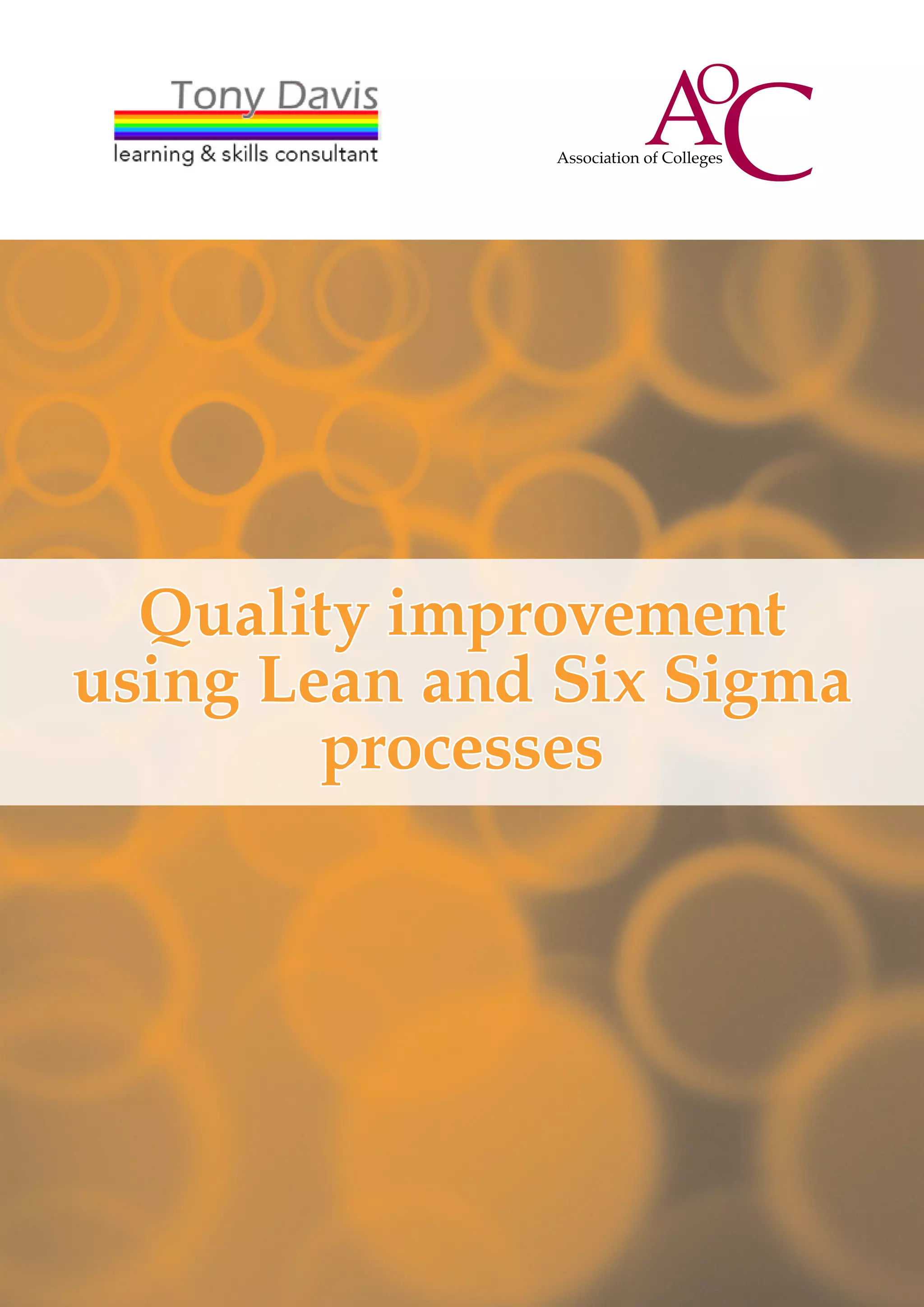 Quality Improvement Using Lean and Six Sigma Processes | PDF